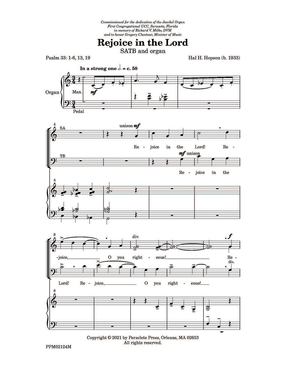 Rejoice in the Lord - Paraclete Press Sacred Music