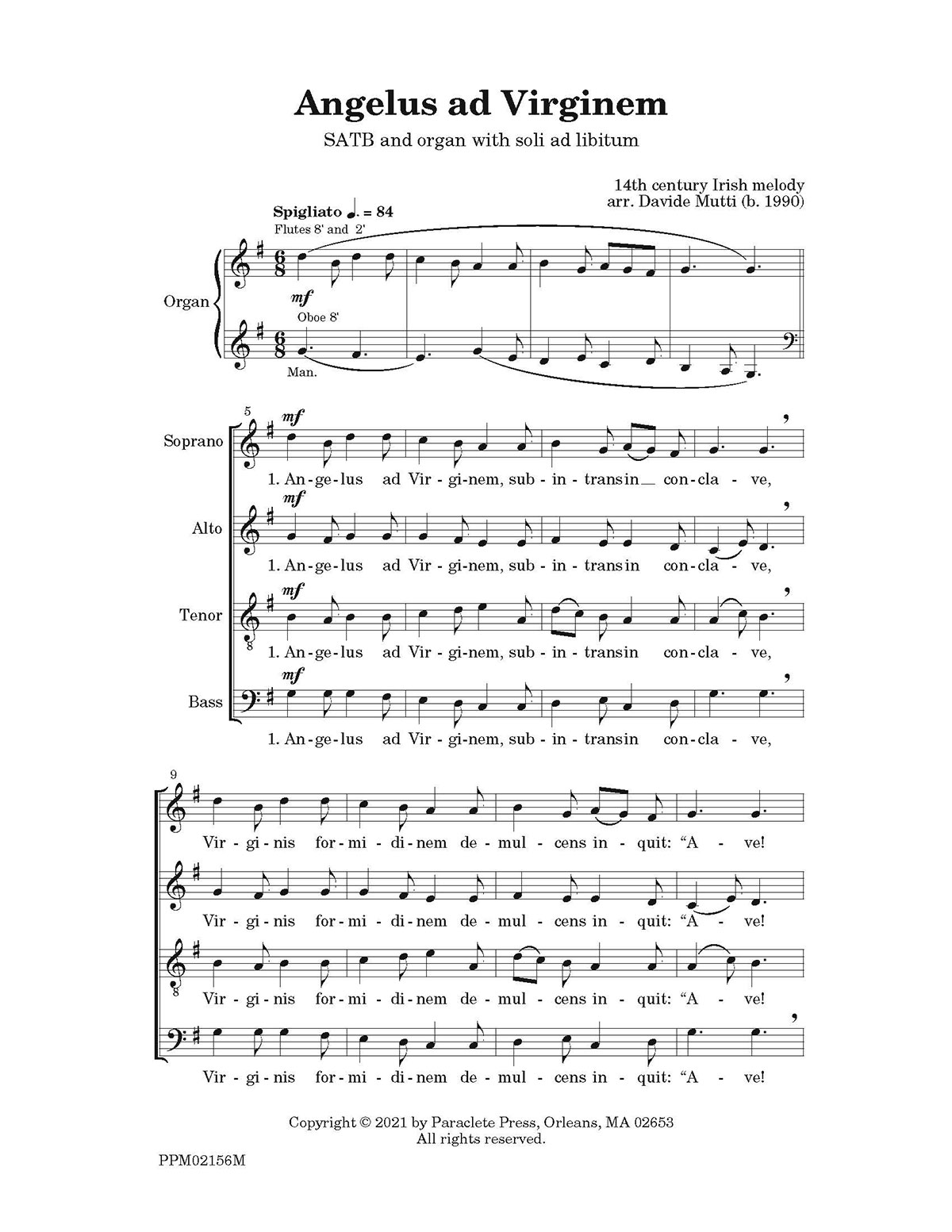 Angelus ad Virginem - Paraclete Press Sacred Music