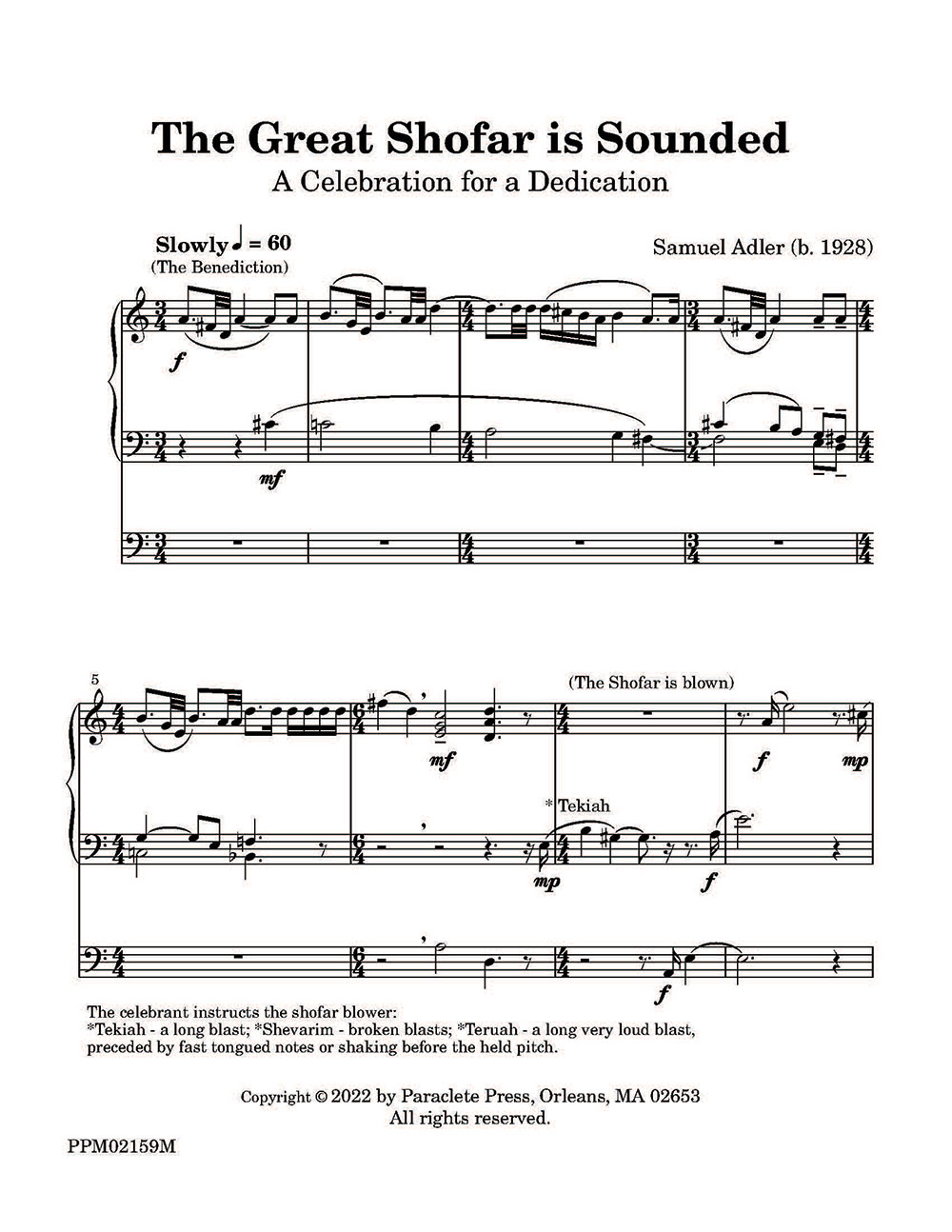 The Great Shofar is Sounded - Paraclete Press Sacred Music