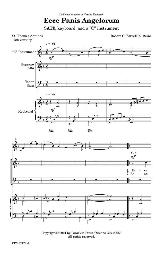 Ecce Panis Angelorum - Paraclete Press Sacred Music