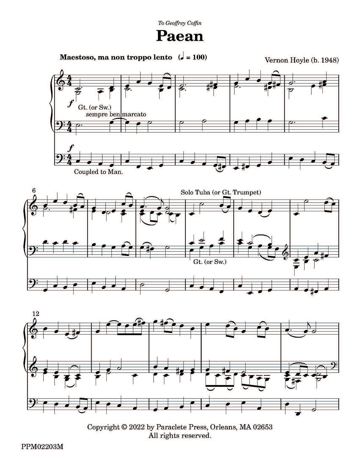 Paean - Paraclete Press Sacred Music