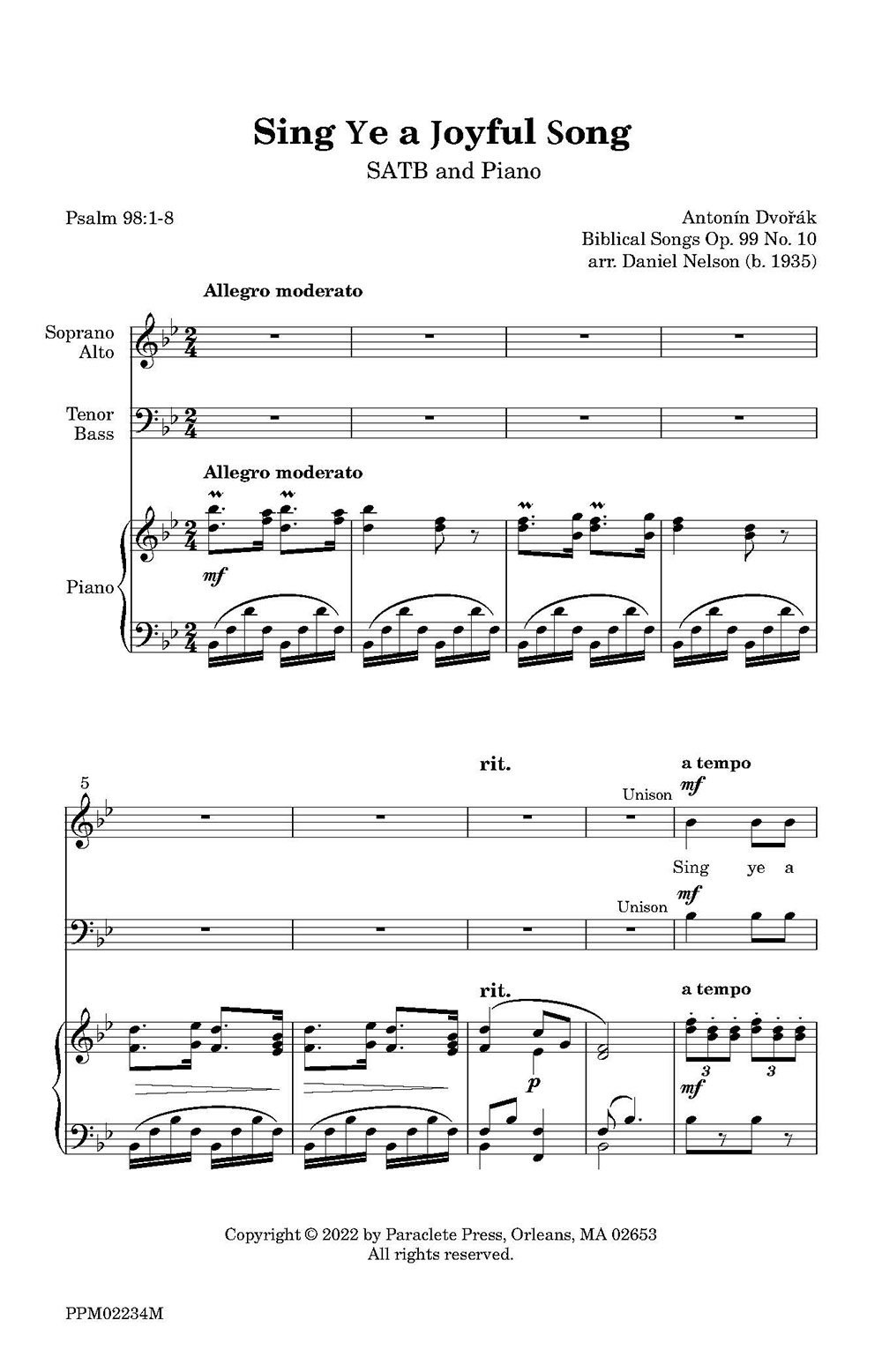 Sing Ye a Joyful Song - Paraclete Press Sacred Music