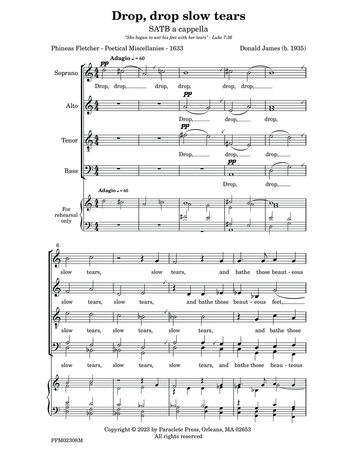 Drop, drop slow tears - Paraclete Press Sacred Music