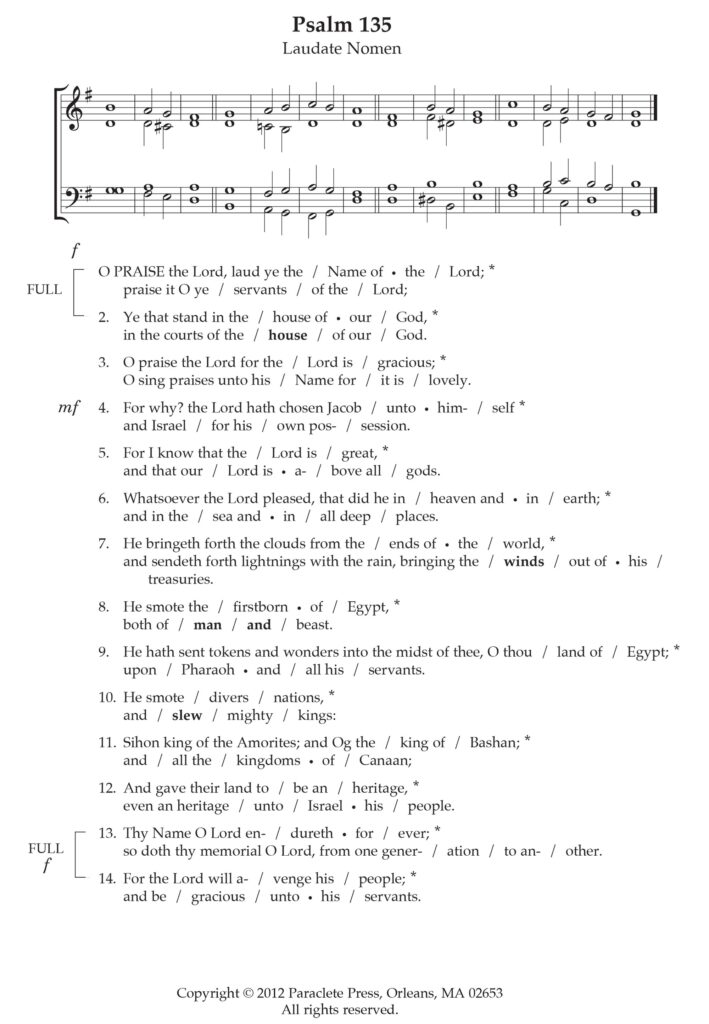 Psalm 135 - Paraclete Press Sacred Music